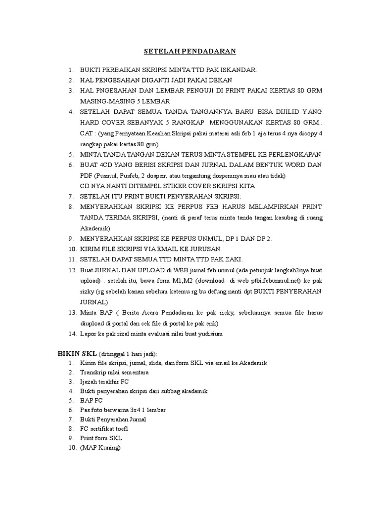 Syarat Setelah pdd-2 | PDF