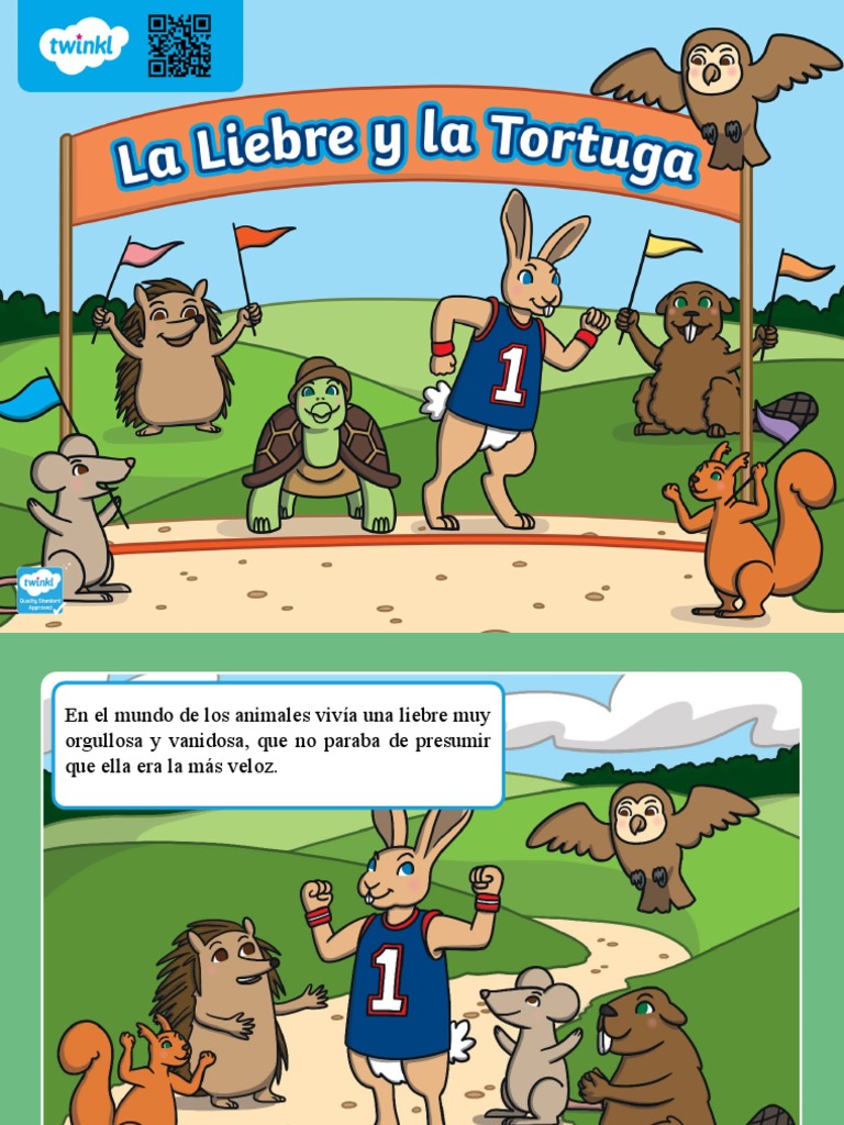 La liebre y la tortuga: fábula ilustrada | PDF