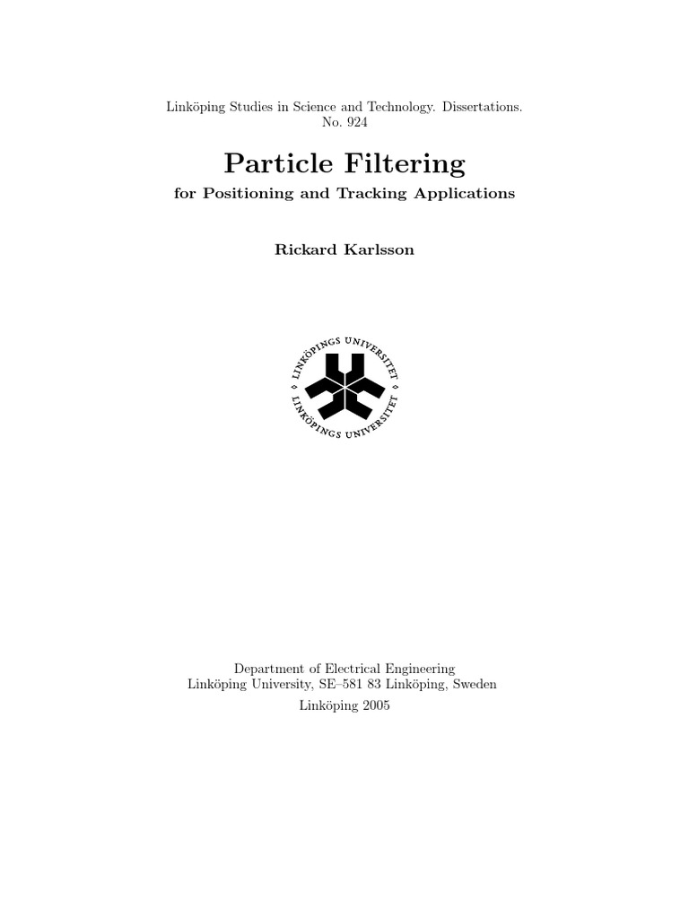 Particle Filter Thesis | PDF | Kalman Filter | Applied Mathematics