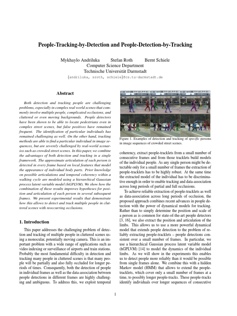 People-Tracking-By-Detection and People-Detection-By-Tracking | PDF ...
