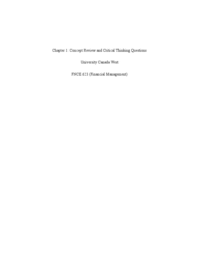 Finance Assignment 1 | PDF | Capital Structure | Financial Capital
