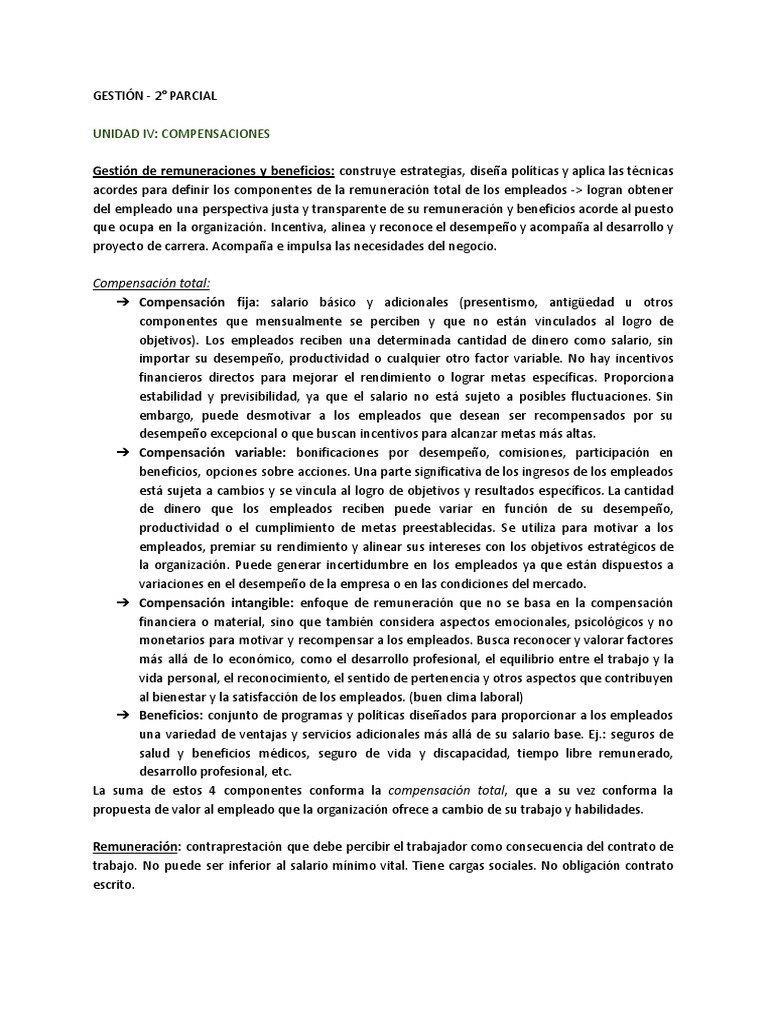 Gestión - 2° Parcial | PDF