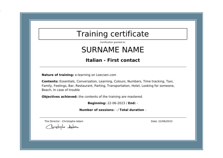 Certificate d en It | PDF
