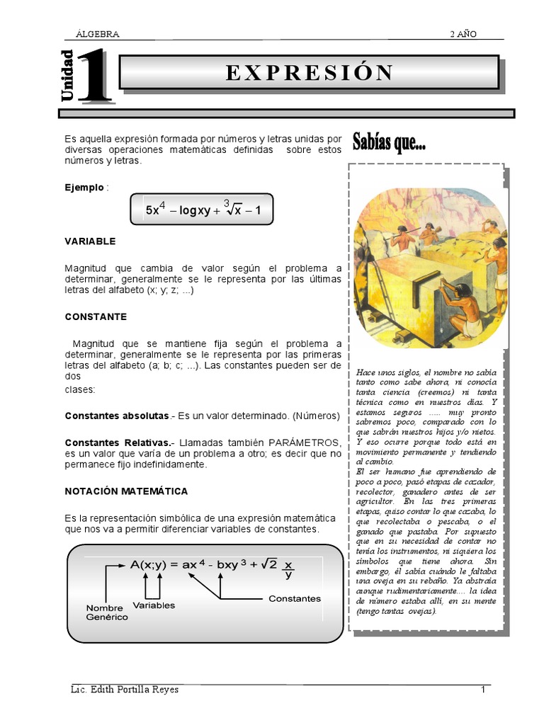 Carátula de Álgebra para Secundaria | PDF | Matemáticas | Álgebra