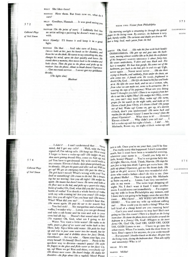 California Suite Whole Script | PDF