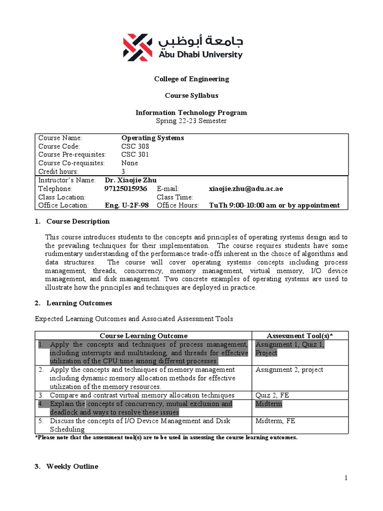 CSC 308 Operating Systems - 2022-2023-SPR-22-66 | PDF | Operating ...