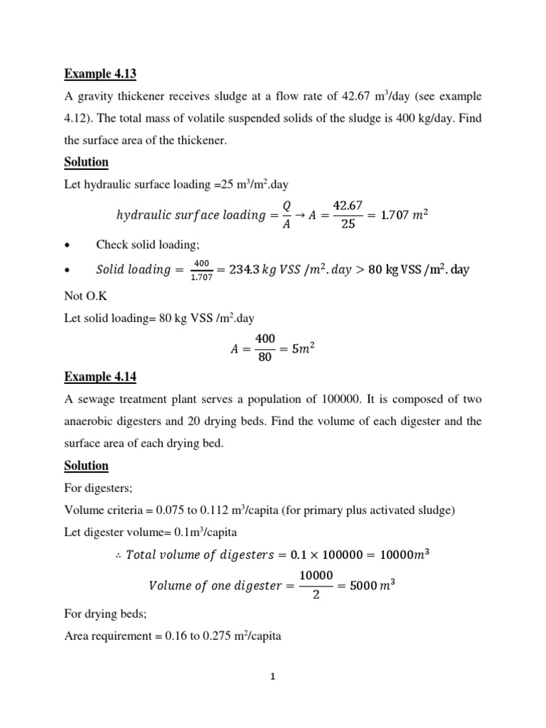 Extra Examples For Ch.4-Part 2 | PDF | Anaerobic Digestion | Sewage Treatment
