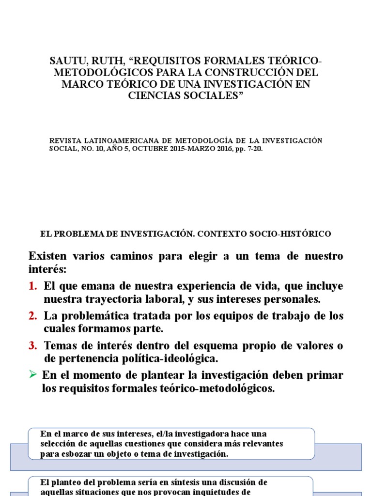Sautu, Ruth | PDF | Teoría | Paradigma