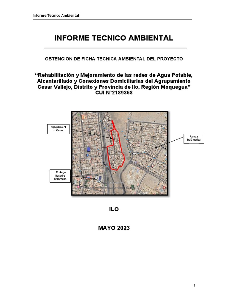 Informe Tecnico Ambiental | PDF | Evaluación de impacto ambiental ...