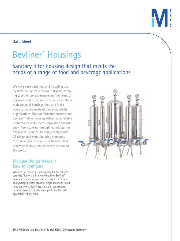 Millipore 5-Round Housing Data Sheet | PDF | Vapor | Liquids