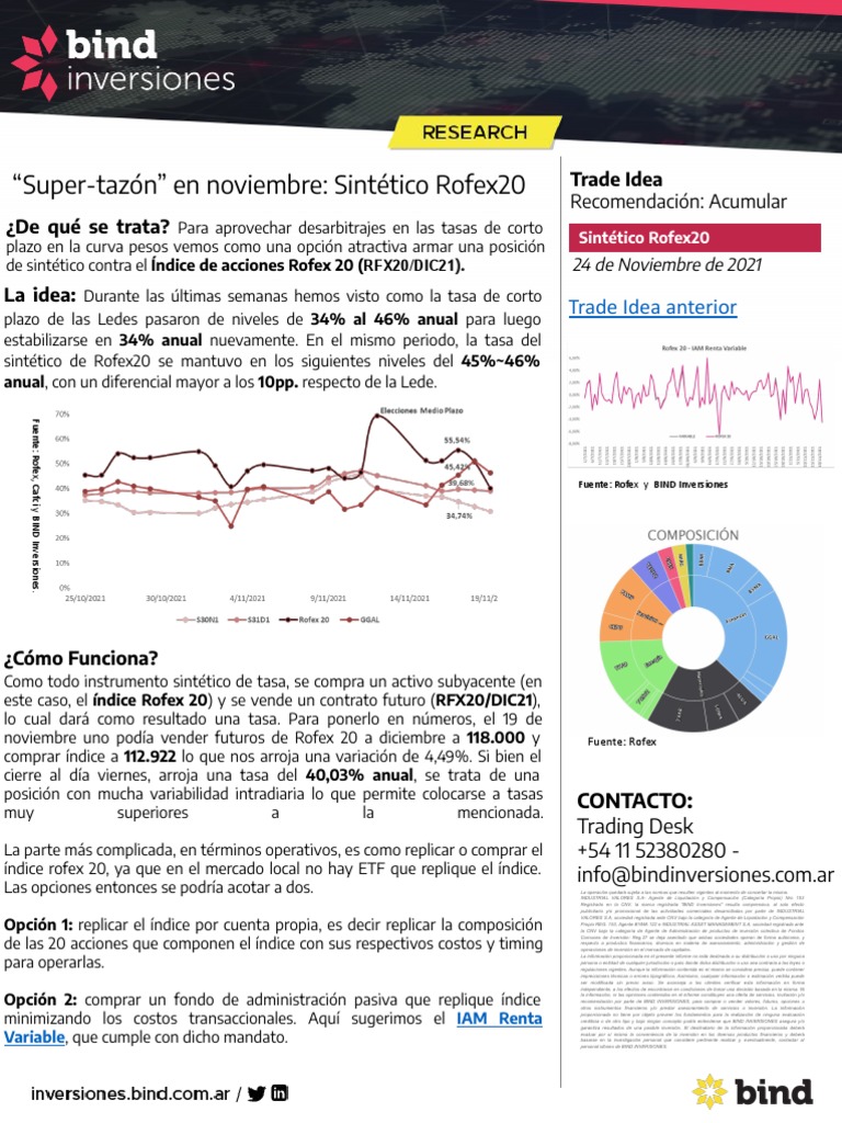 TRADE-IDEA-Sintetico-Rofex-20 | PDF | Inversiones | Economias