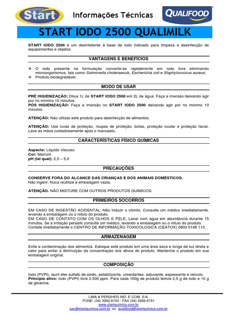 Qualimilk | PDF | Embalagem e rotulagem | Iodo