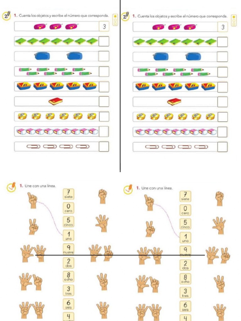 Actividad de Los Numeros Del 0 Al 9 | PDF