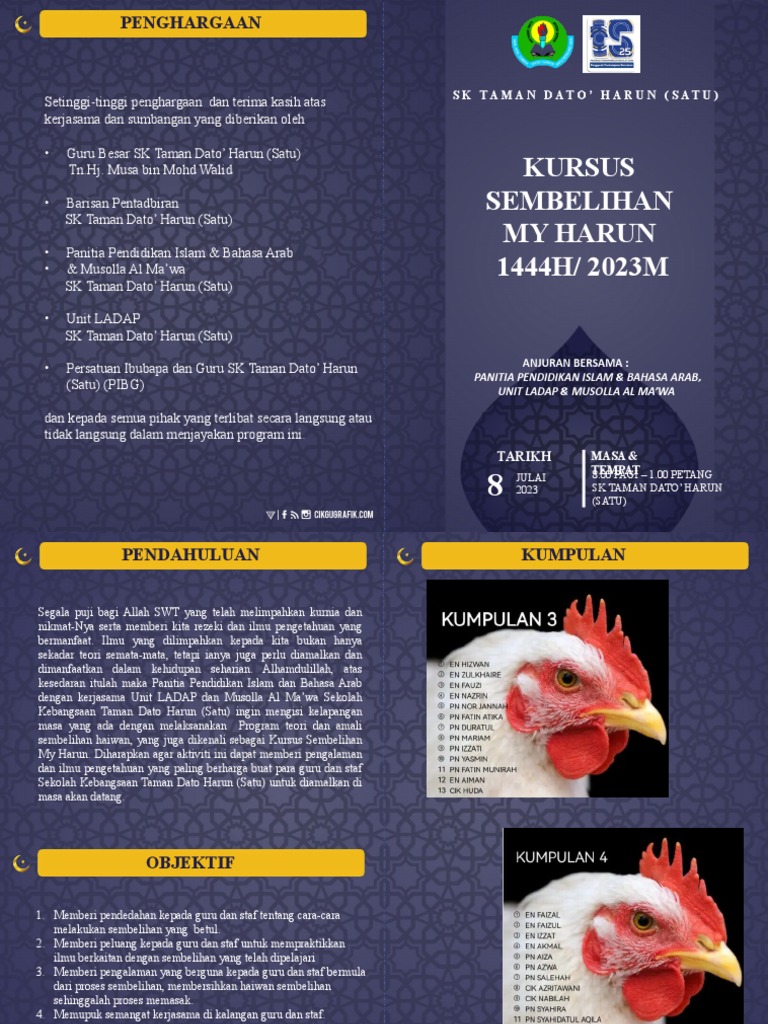 Buku Program Kursus Sembelihan Terkini 2023 | PDF