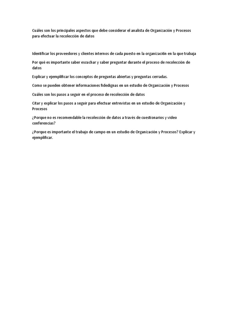 Cuáles Son Los Principales Aspectos Que Debe Considerar El Analista de ...