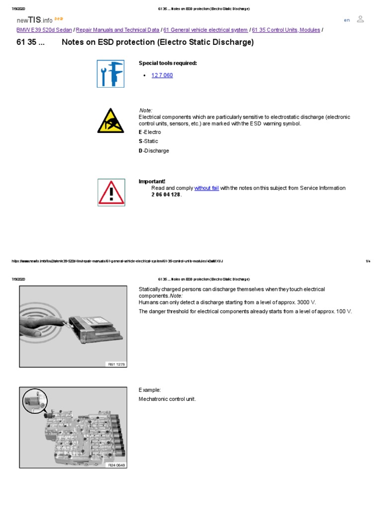 61 35 ... Notes On ESD Protection (Electro Static Discharge) | Download ...