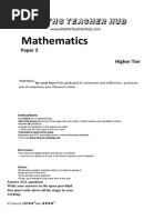 Maths Teacher Hub 3H - 2023 - Practice Paper | PDF