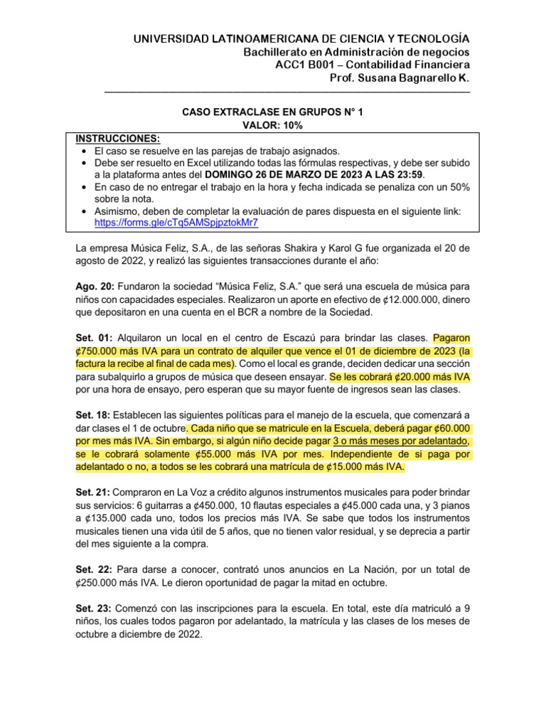 Caso N°1 | PDF | Economias