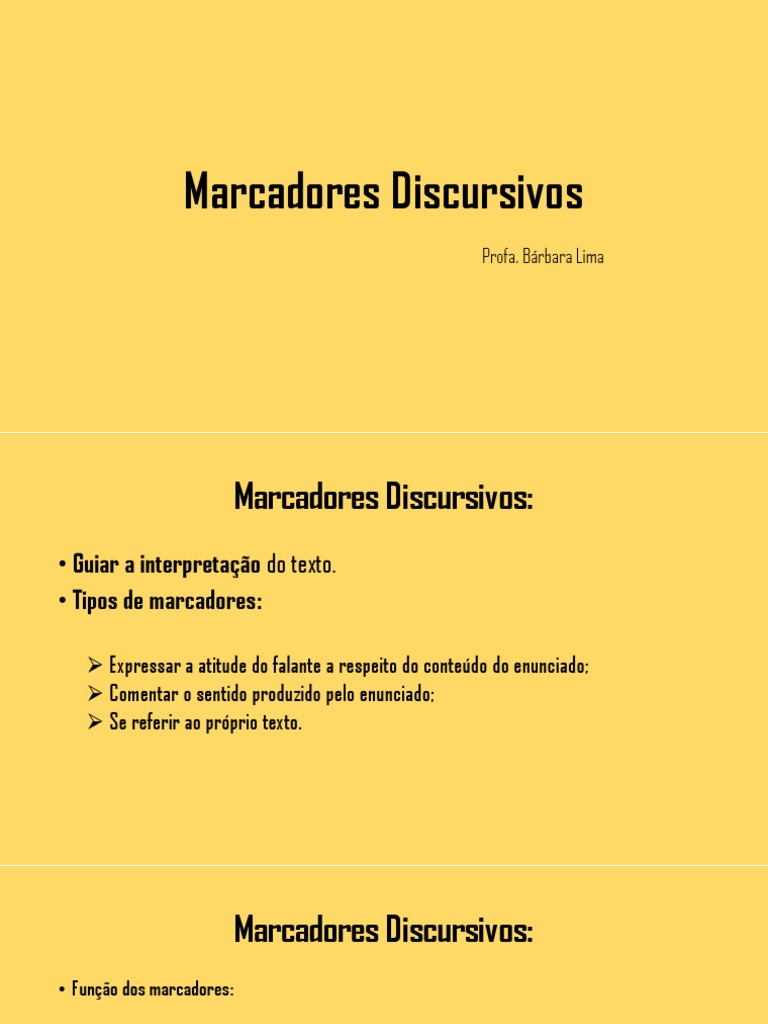 Marcadores Discursivos | PDF