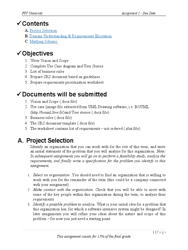 Assignment 1 | PDF | Use Case | Systems Engineering