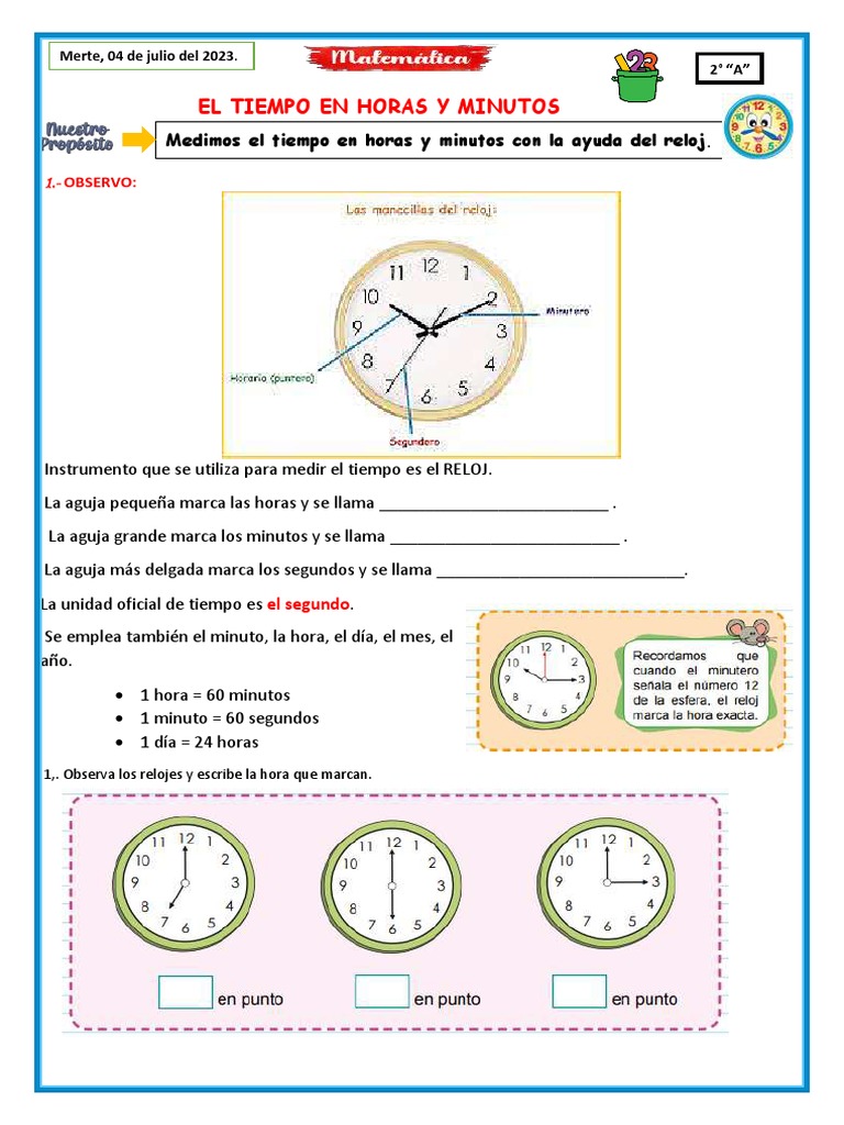 Mat Ficha El Tiempo | PDF