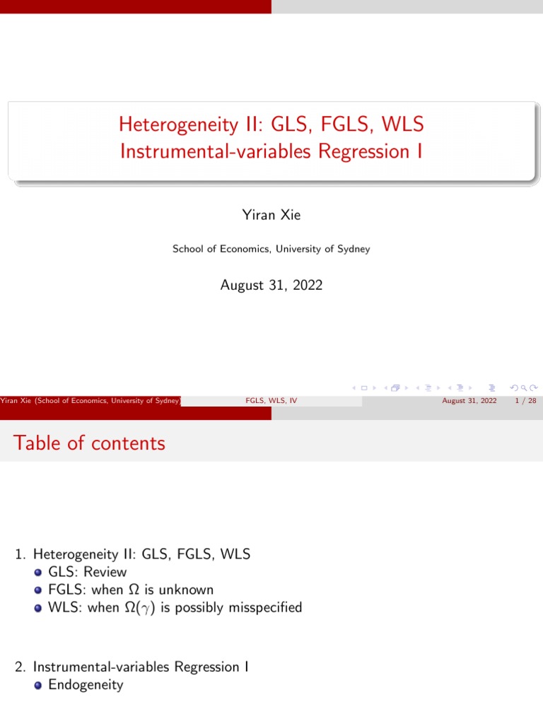 wk05 - WLS - Hand Written 310822 | PDF | Ordinary Least Squares ...
