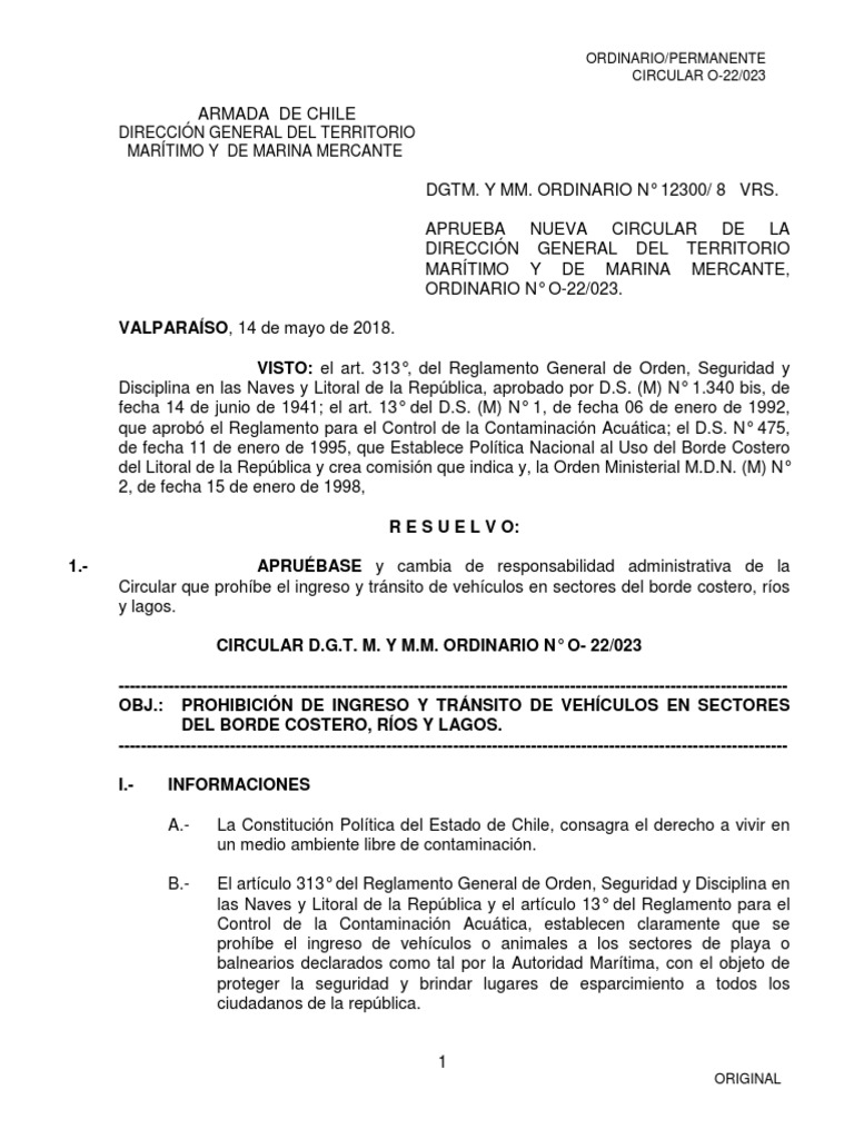 Orden Ministerial | PDF | playa | Mar