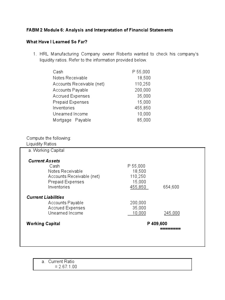Business Finance Computations | PDF | Revenue | Net Income