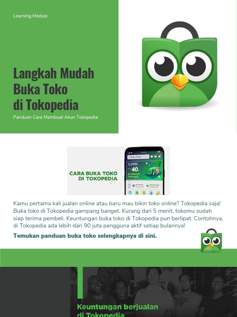 Langkah Mudah Buka Toko Di Tokopedia: Learning Module | PDF ...