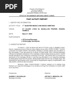 Badac Accomplishment Report: Barangay Anti-Drug Abuse Council (Badac) | PDF