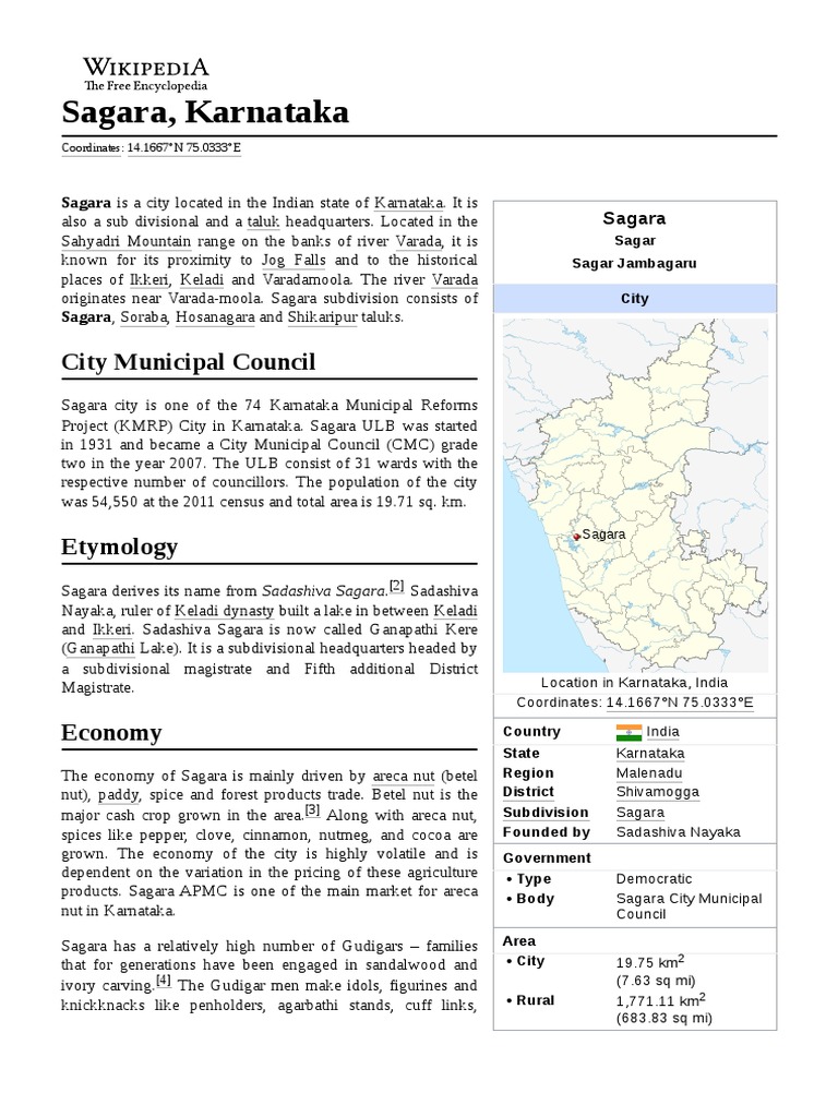 Sagara, Karnataka | PDF