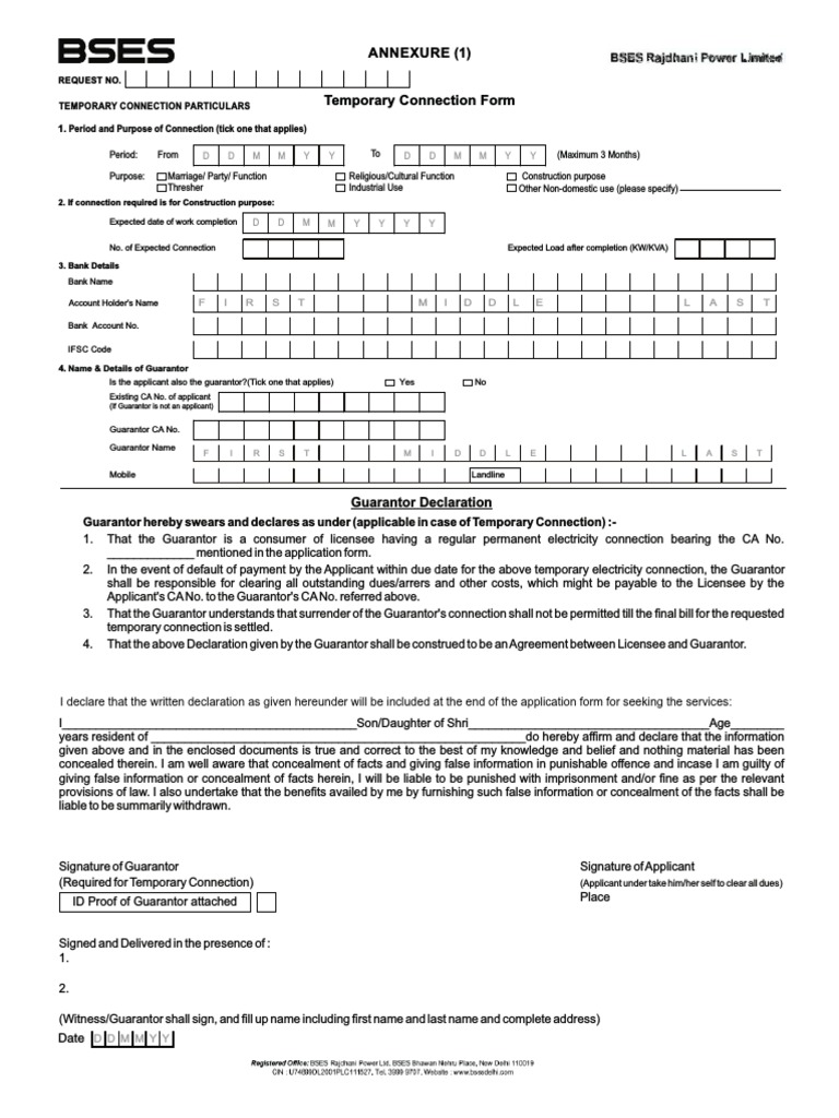 Annexure 1 BRPL | PDF