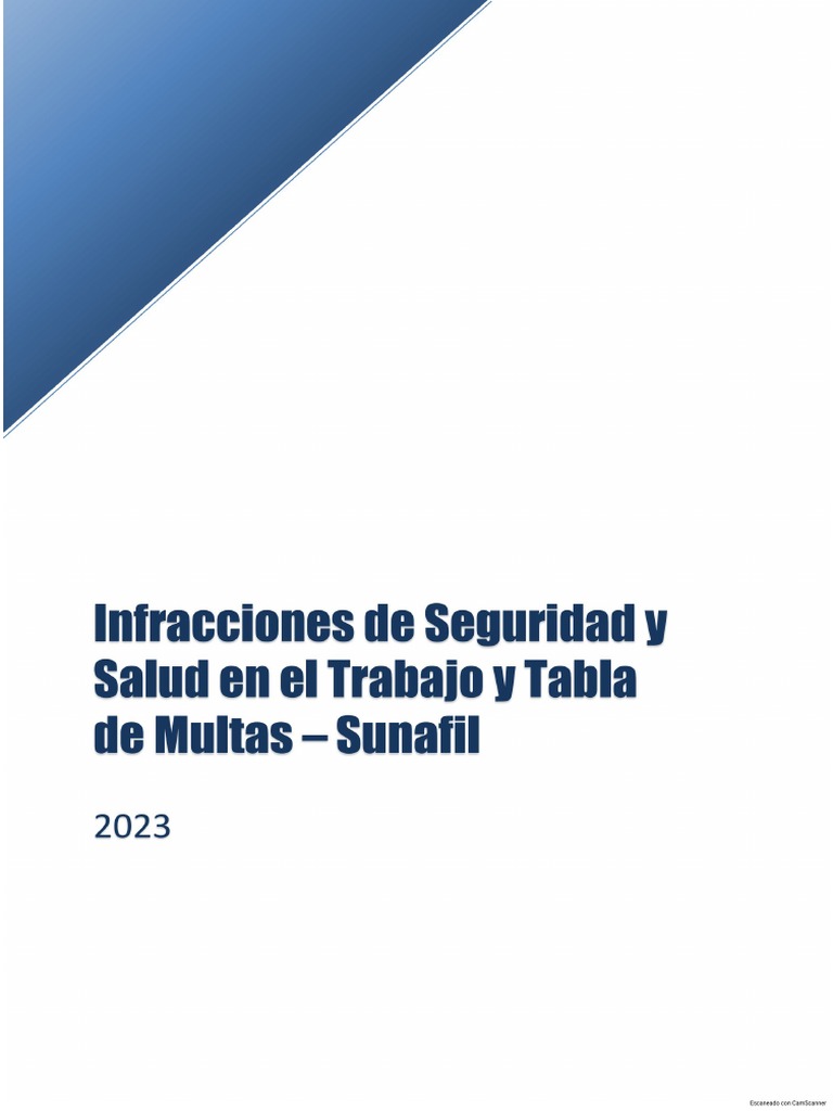 Infracciones SST - Tabla de Multas | PDF