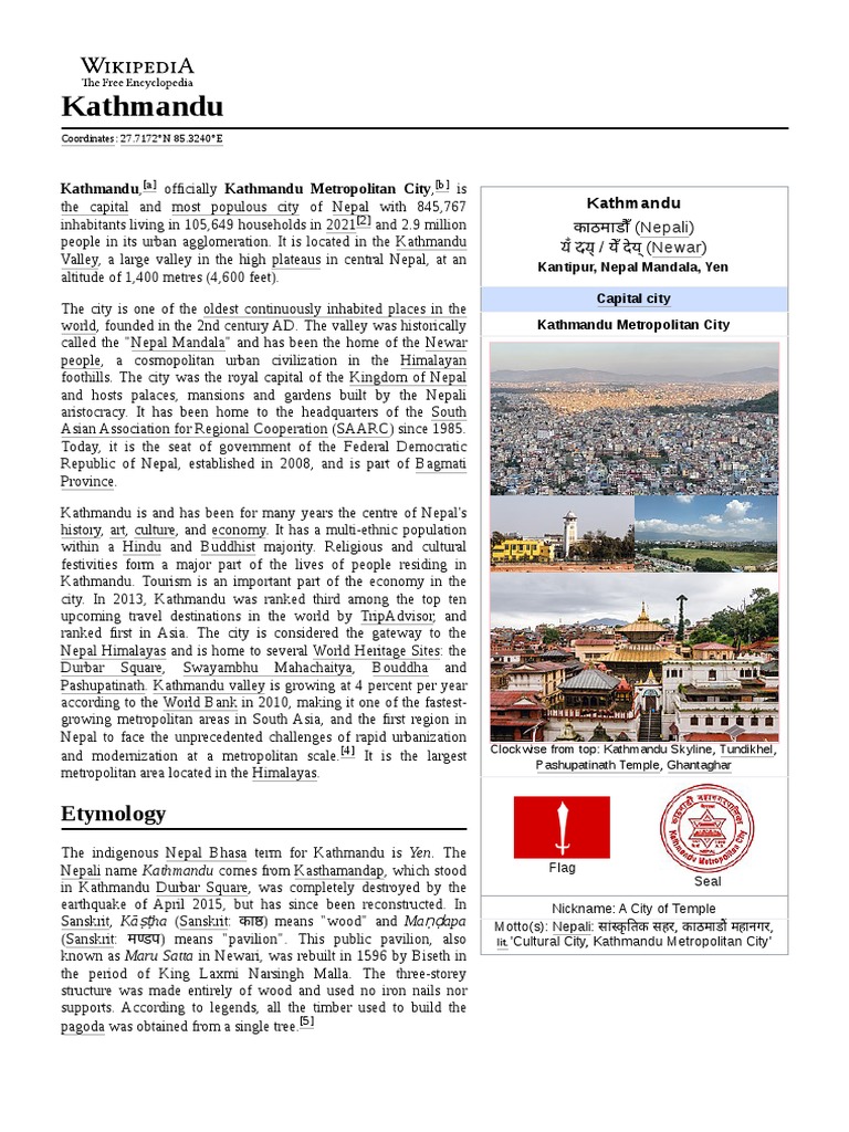 Kathmandu | PDF | Kathmandu | Nepal