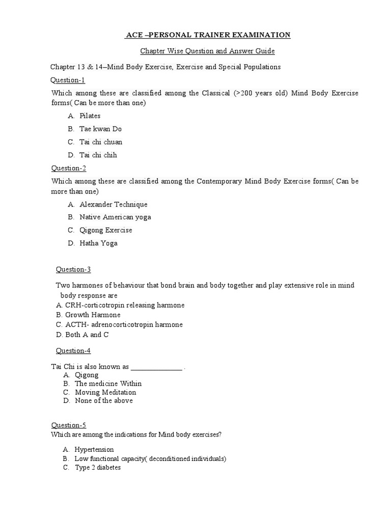 ACE-Chapter 13 & 14 Question Bank | PDF