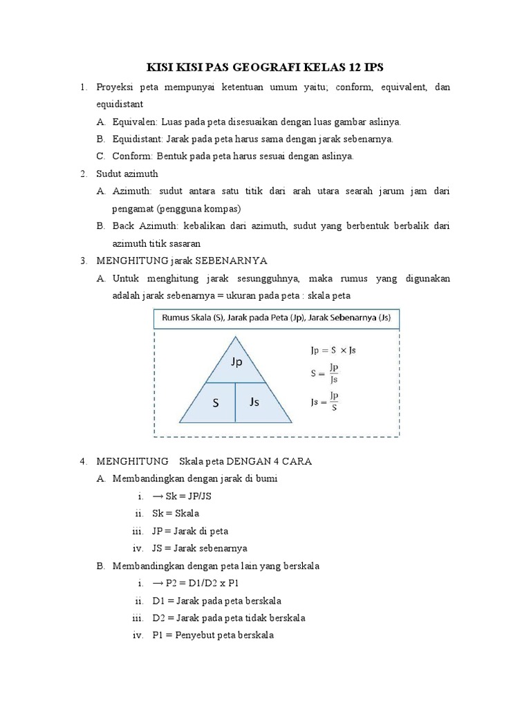 Kisi-Kisi Pas Geografi - Xii Ips 1 - Amaranggana Kamila S | PDF