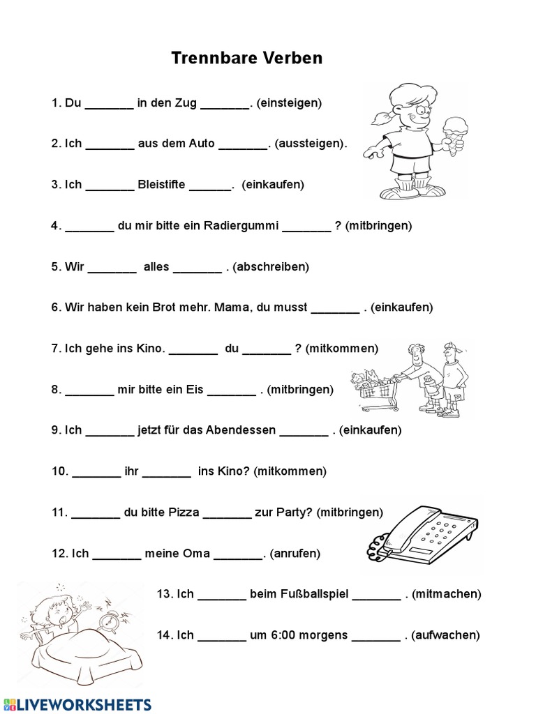 Trennbare Verben | PDF