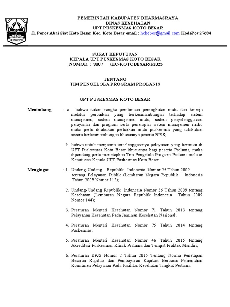 SK Tim Prolanis | PDF