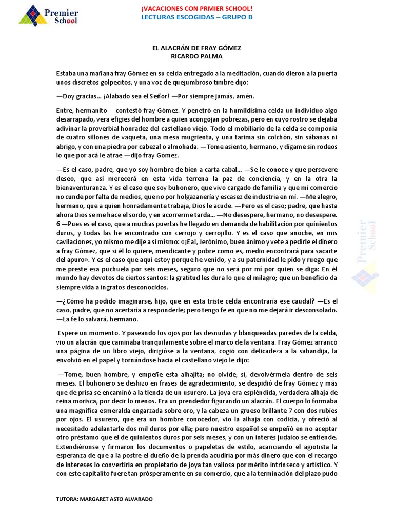 El Alacrán de Fray Gómez | PDF | Pollo