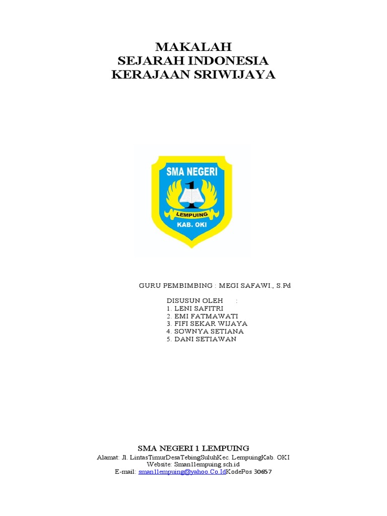 Tamplate Cover Makalah (1) | PDF