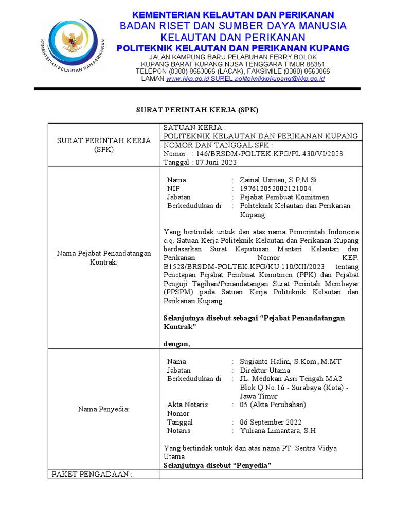 Dokumen Kontrak - Pengadaan Jasa Lainnya | PDF Dokumen Kontrak - Pengadaan Jasa Lainnya | PDF