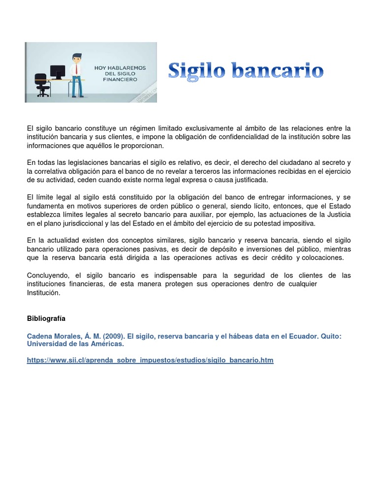 El Sigilo Bancario | PDF