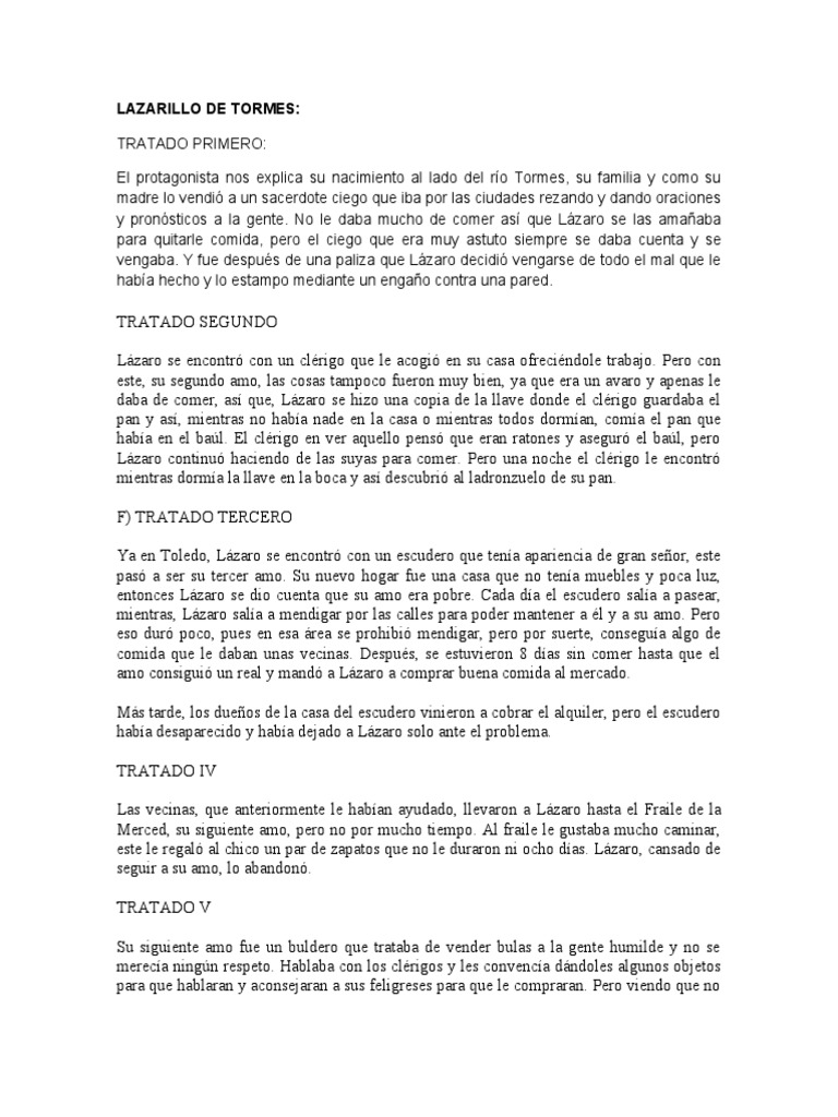 Lazarillo de Tormes | PDF