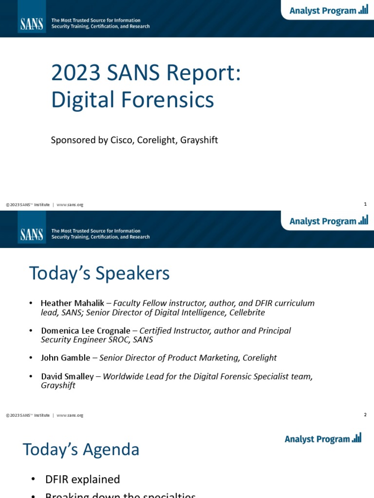 2023 SANS Report Digital Forensics | PDF | Computer Forensics | Malware