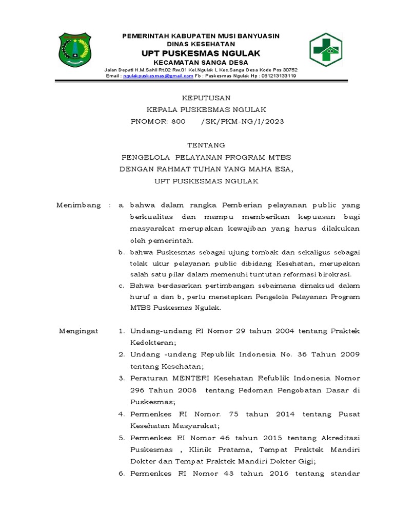 SK Program MTBS | PDF