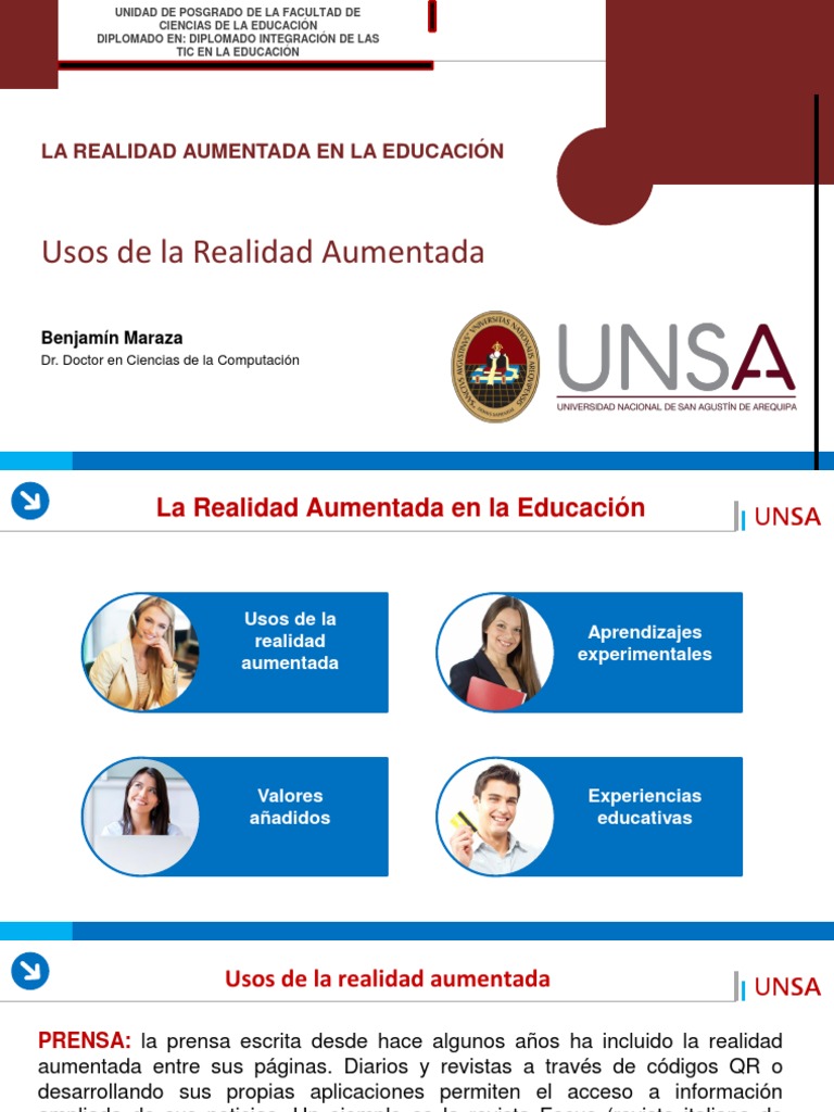 Usos de la Realidad Aumentada en Educación | PDF | Realidad aumentada ...