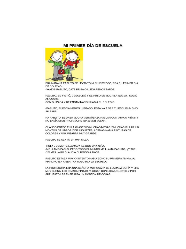 Cuento de Vuelta A Clases | PDF