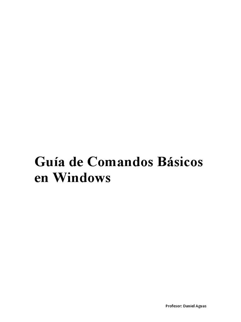 Guía de Comandos Básicos en Windows | PDF | Microsoft Windows | Windows XP