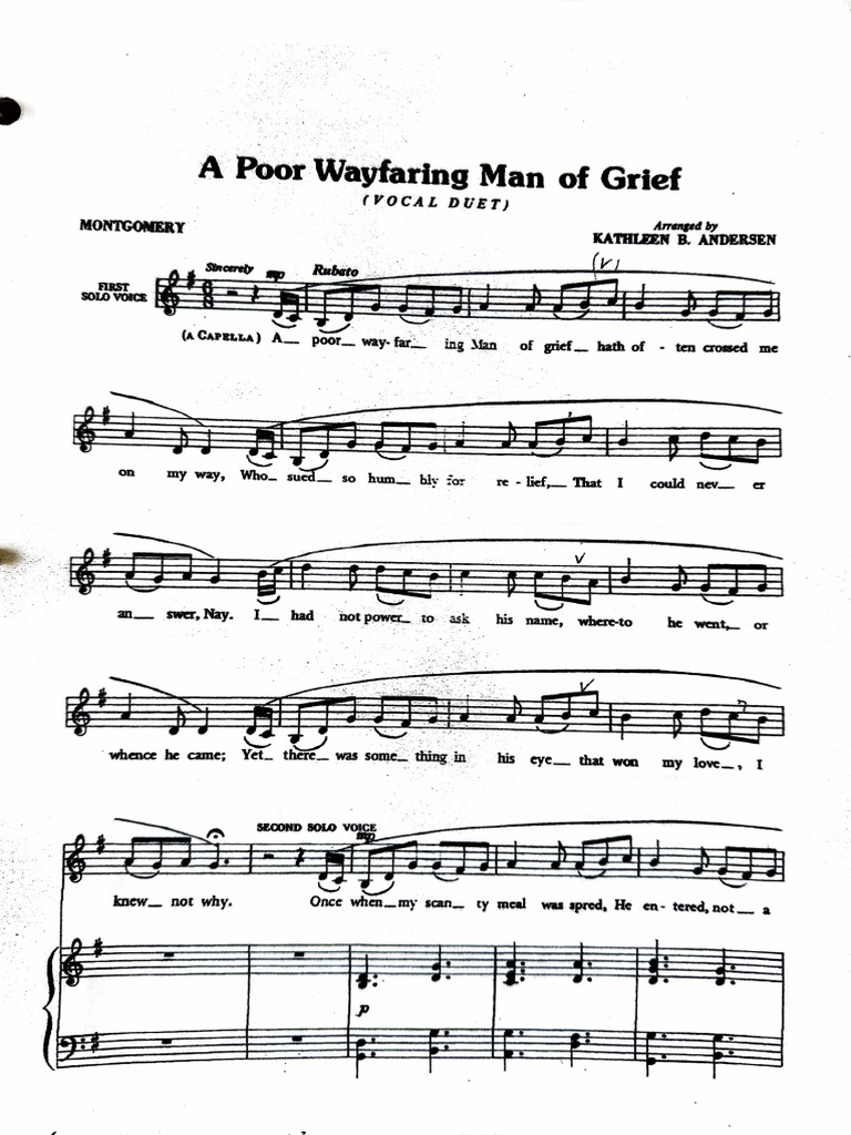 A Poor Wayfaring Man of Grief | PDF | Grammatical Number | English Grammar