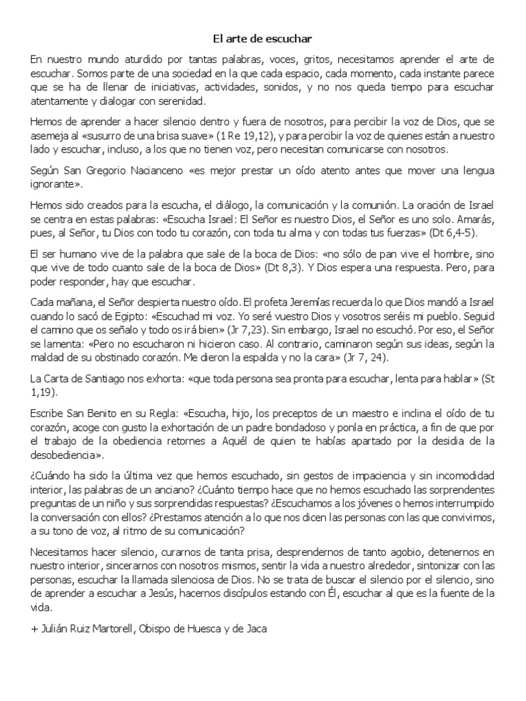 El Arte de Escuchar - PDF | PDF